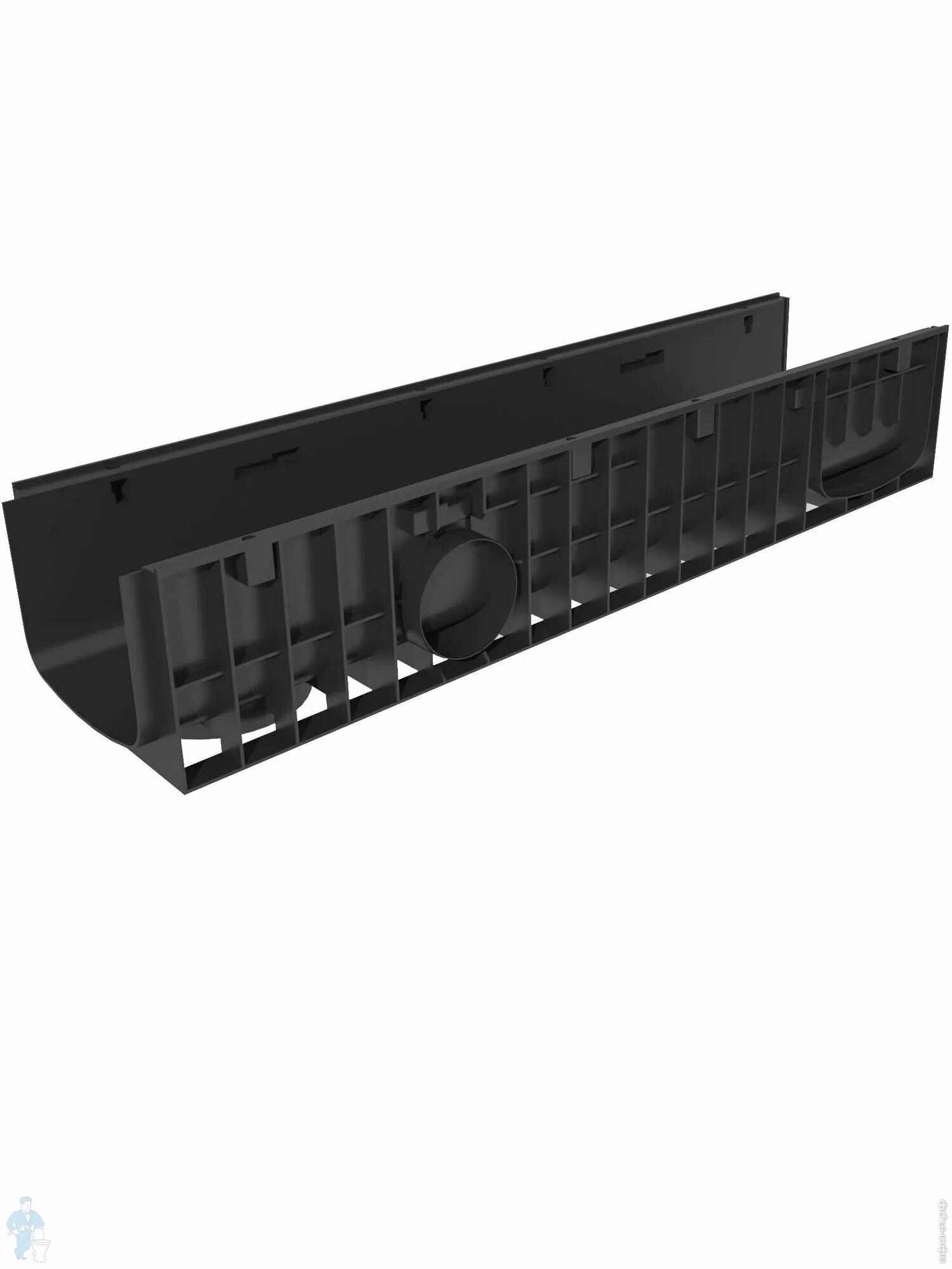 Канал пластиковый DN200 Gidrolica 1000х260х185 мм, Пластиковый (820)