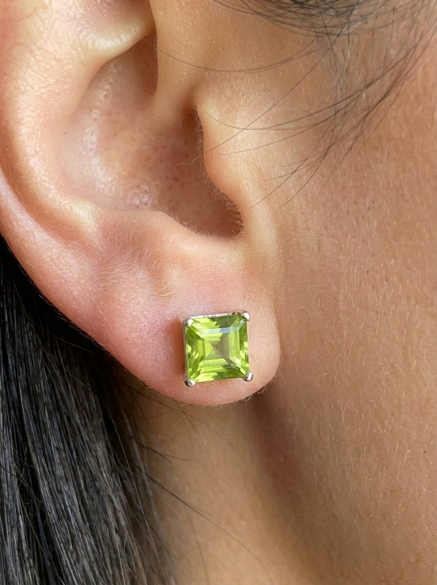 Серьги пусеты, серебро, 925 проба, родирование