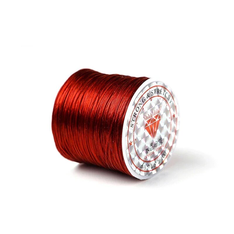 50 метров 0,8 мм эластичная нить круглая кристаллическая линия нейлоновая резина эластичный Maroon
