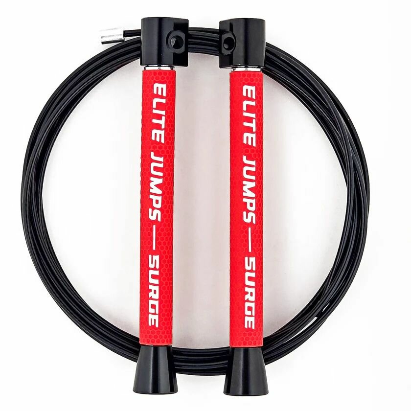 Elite Jumps, Surge 4.0, скакалка для скоростных прыжков и трюков, Speed Jump Rope, красная