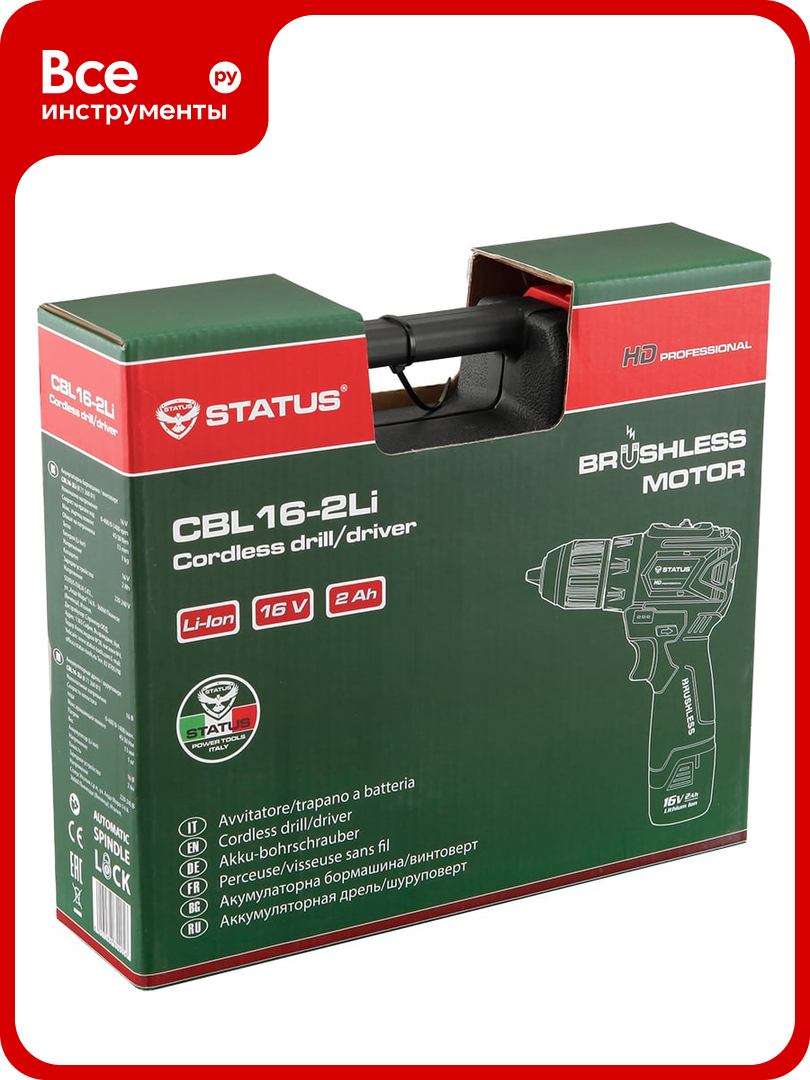 Бесщеточная дрель-шуруповерт STATUS CBL 16-2Li 07126001