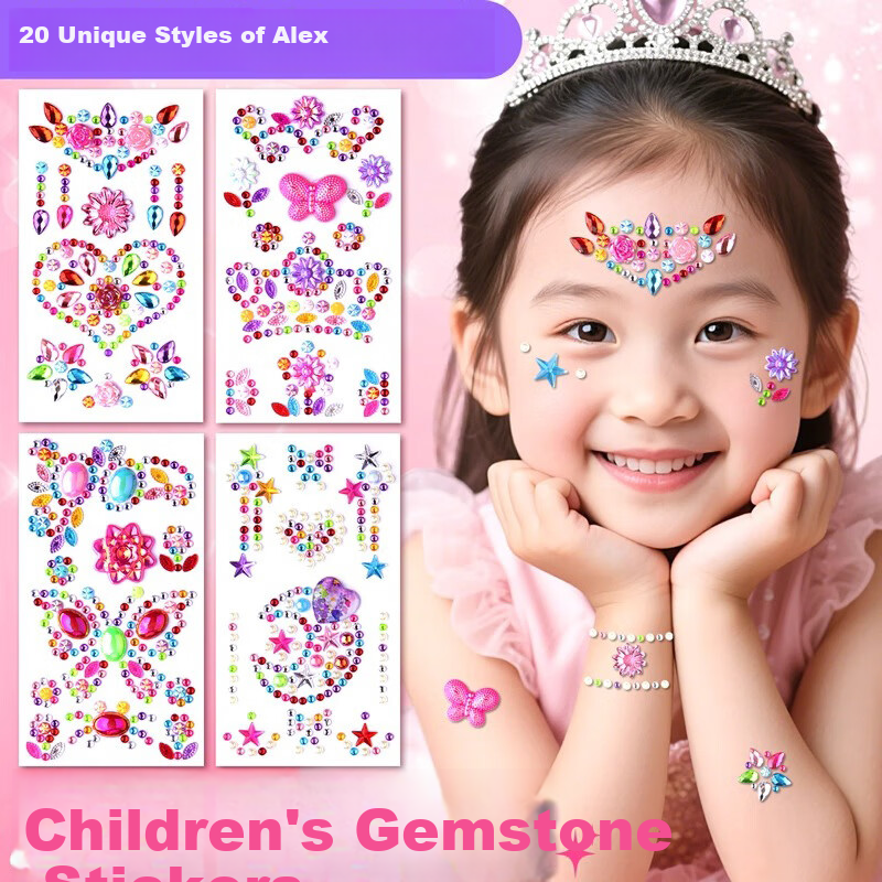 JEPPE детские наклейки DIY с диамантами 3D наградные наклейки для девочек 20 штук подарок на Новый год Цвет：Наклейки с