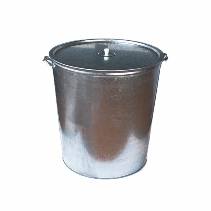 Бак металлический Урал инвест оцинкованный, объем 110 л, с крышкой, 630х330х400 мм