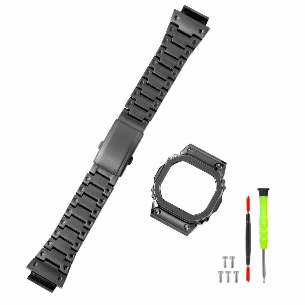 Совместимость с серией Casio DW-H5600 модифицированный металлический корпус из стали с ремешком из нержавеющей стали.