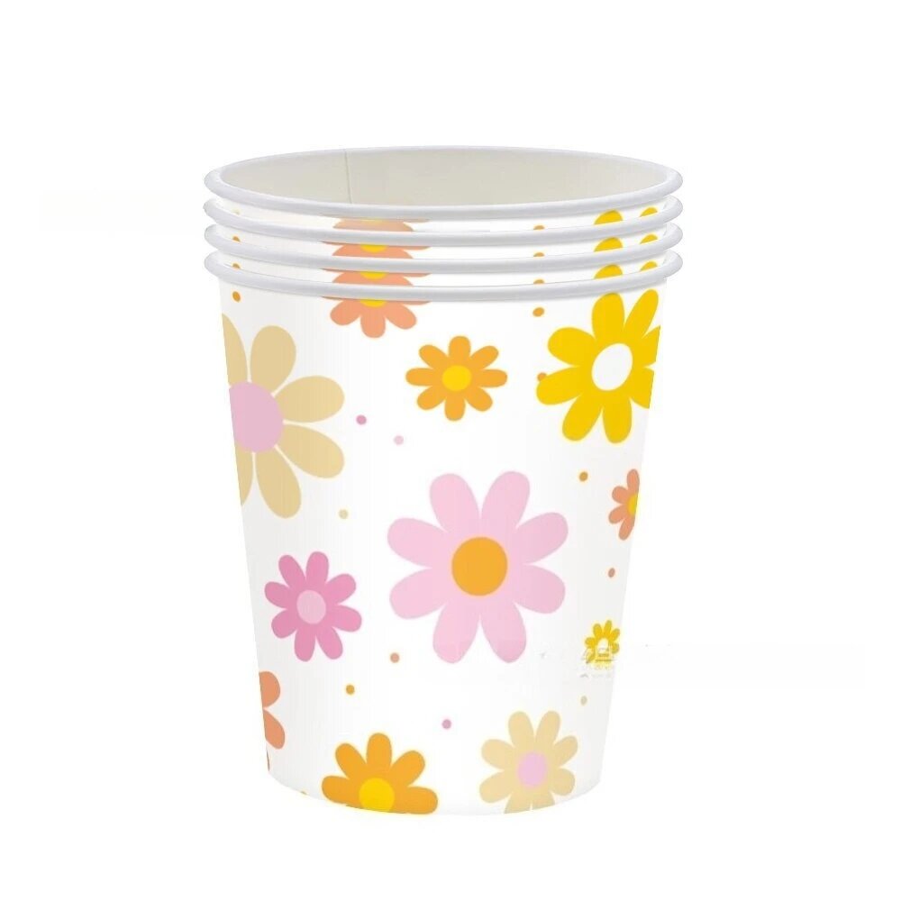 Одноразовый набор посуды Boho Daisy для вечеринки Paper cup 20pcs