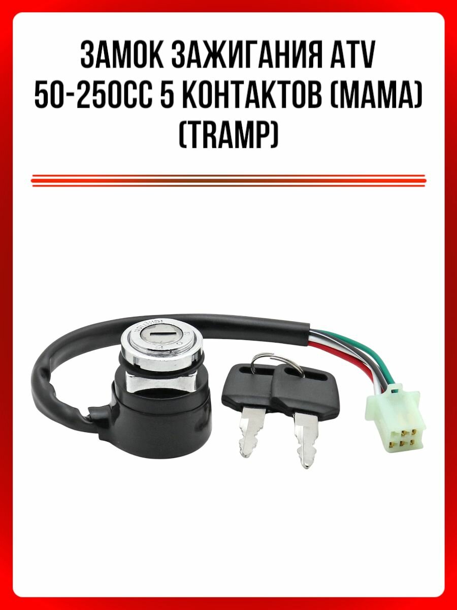 Замок зажигания ATV 50-250cc 5 контактов (мама) (TRAMP)