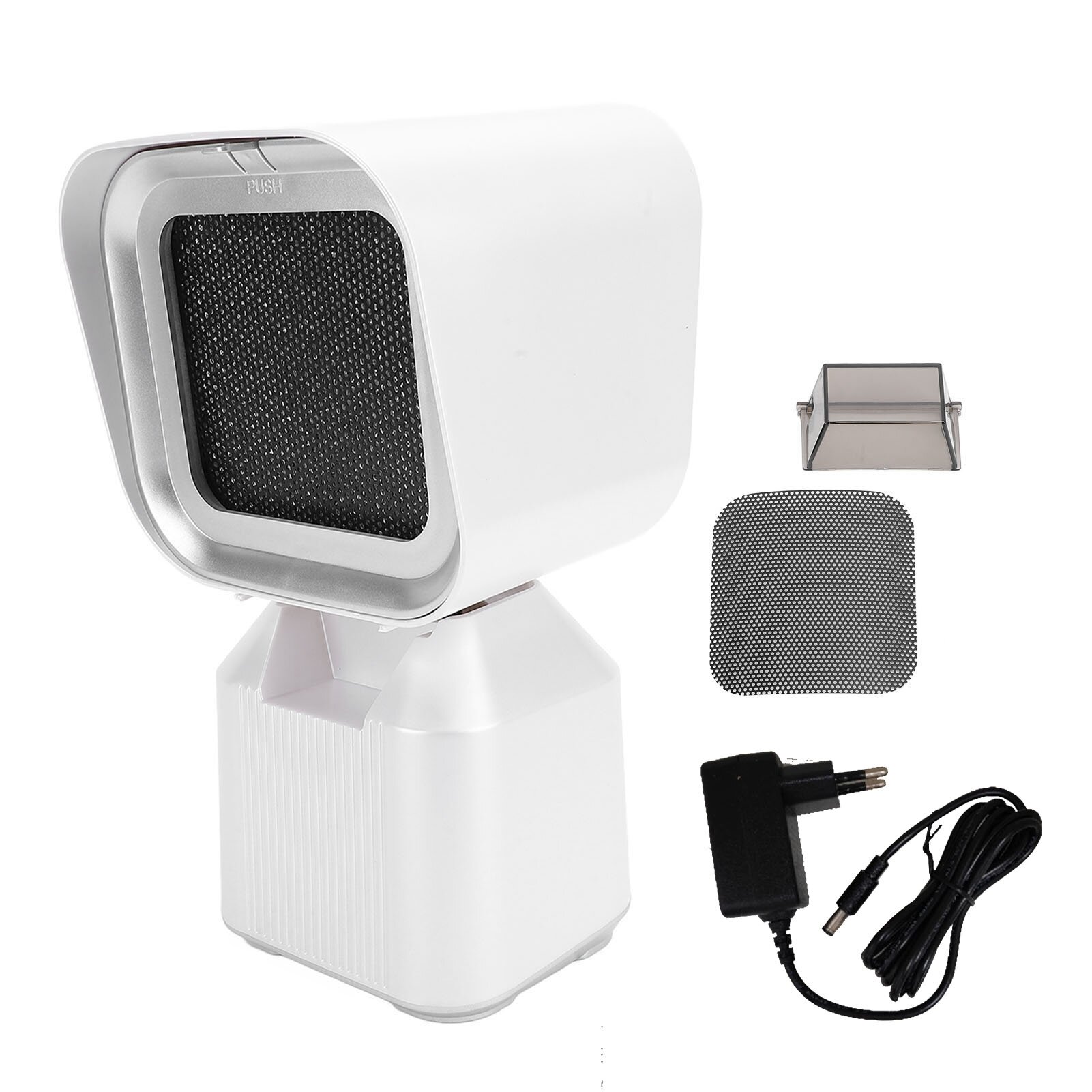 Портативная кухонная вытяжка, настольный вентилятор с регулируемым углом наклона и высотой, 2 скорости, для барбекю, приготовления блюд в помещении, для кухонь в автодомах, вилка европейского стандарта, белый цвет.