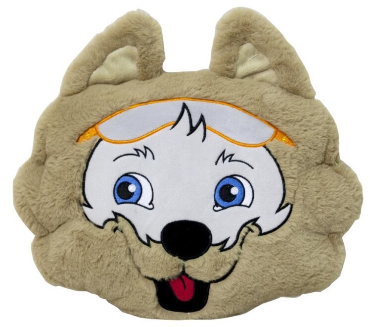 FIFA 2018 Подушка мягкая в виде головы Волка Zabivaka,30х33 см, бирка, пакет (Т11014)