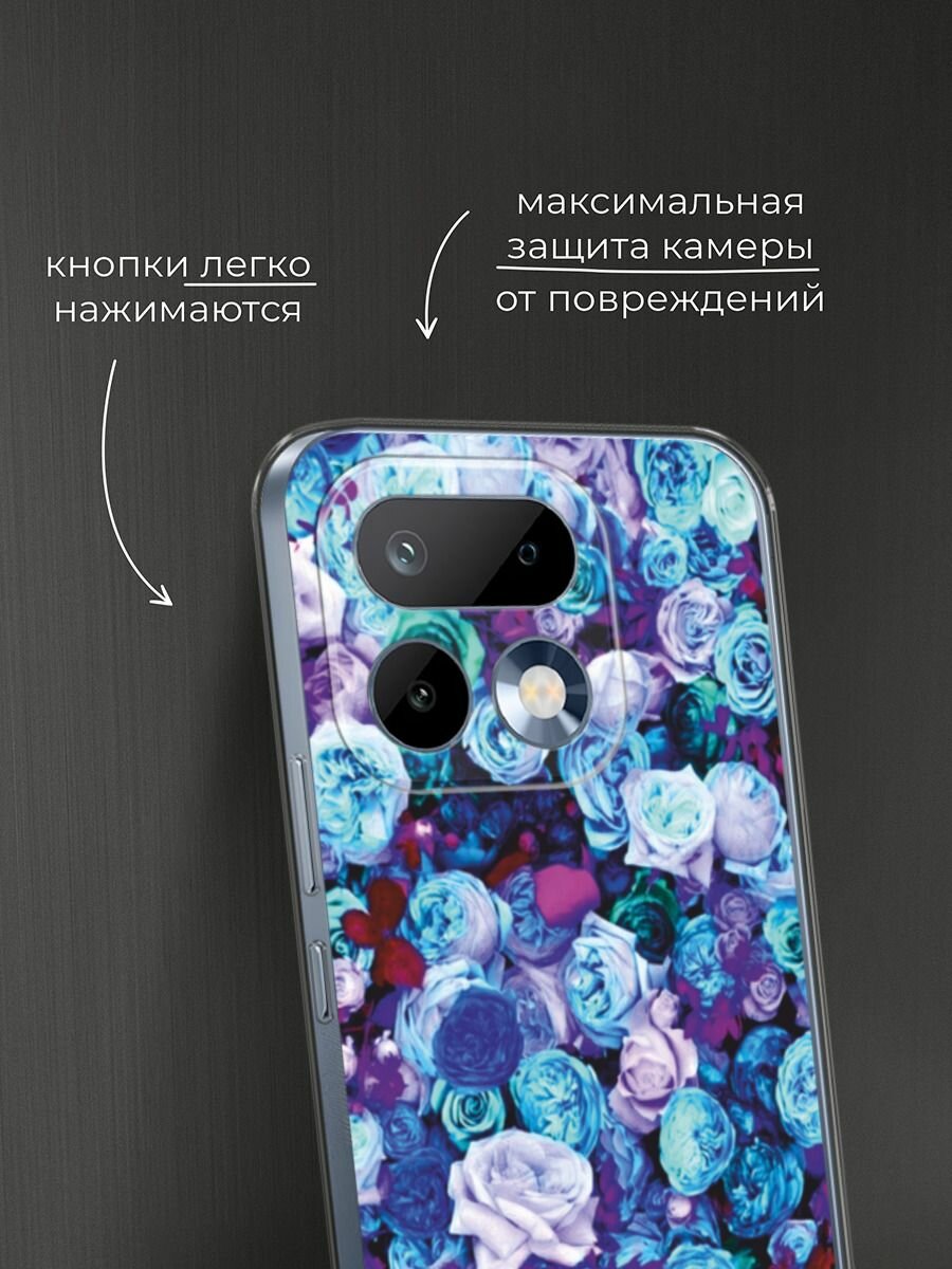 Чехол на Realme 16 Pro / Реалме 16 Про с принтом Цветочный ковер — фото 1