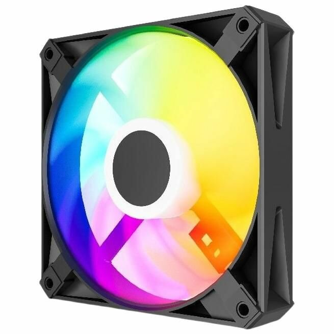 Вентилятор для корпуса Powercase M56-12 ARGB Black 120x120x25мм 4pin PWM 3pin ARGB 700-150010% об/мин