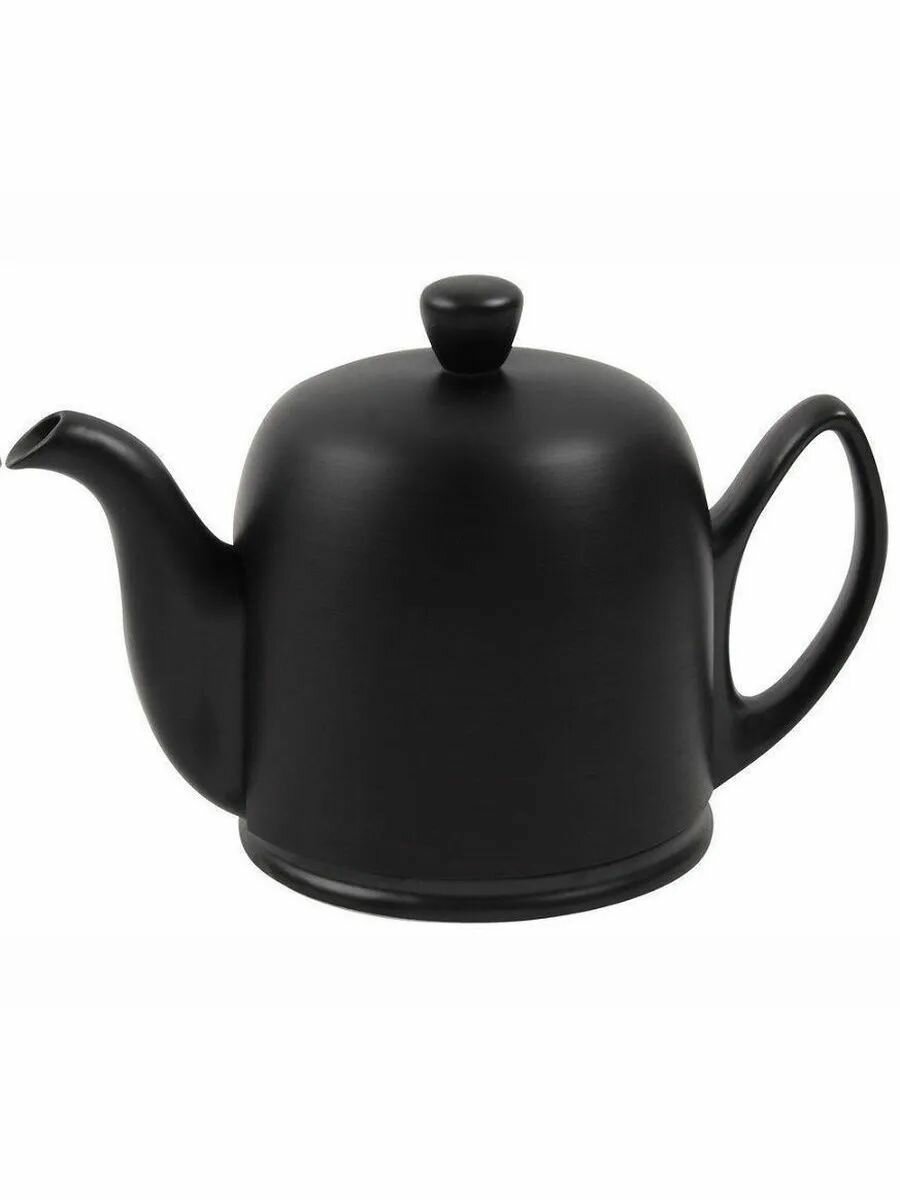 Чайник заварочный Guy Degrenne Salam Mat Black (0.7 л), фарфоровый, с колпаком, на 4 чашки
