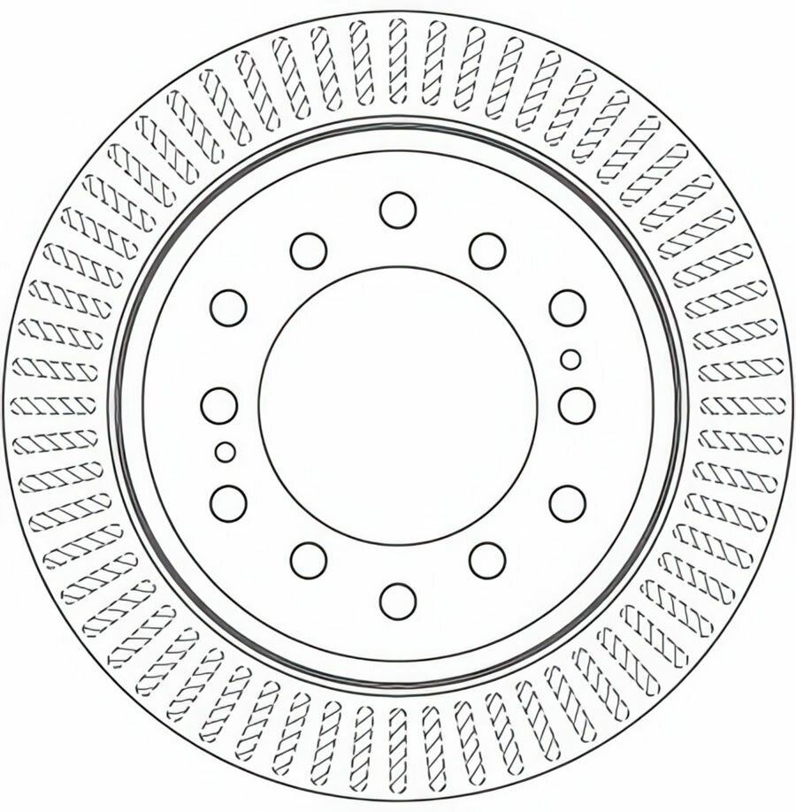 Тормозной диск вентилируемый, для Лексус GX 2012, Тойота 4 Раннер 5 2010, ФДж Крузер 2005-2018, Фортунер 2015-2021, Ленд Крузер Прадо 2009 арт DF6342