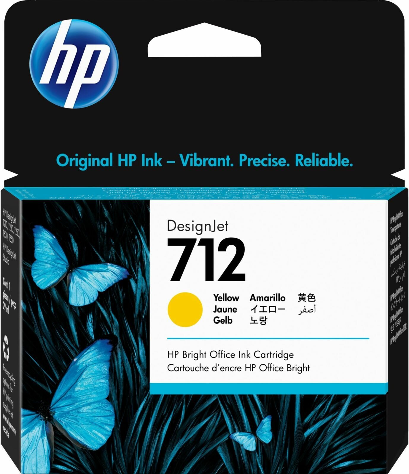 Картридж струйный HP 712 желтый, 29мл для DJ Т230 630 (3ED69A)