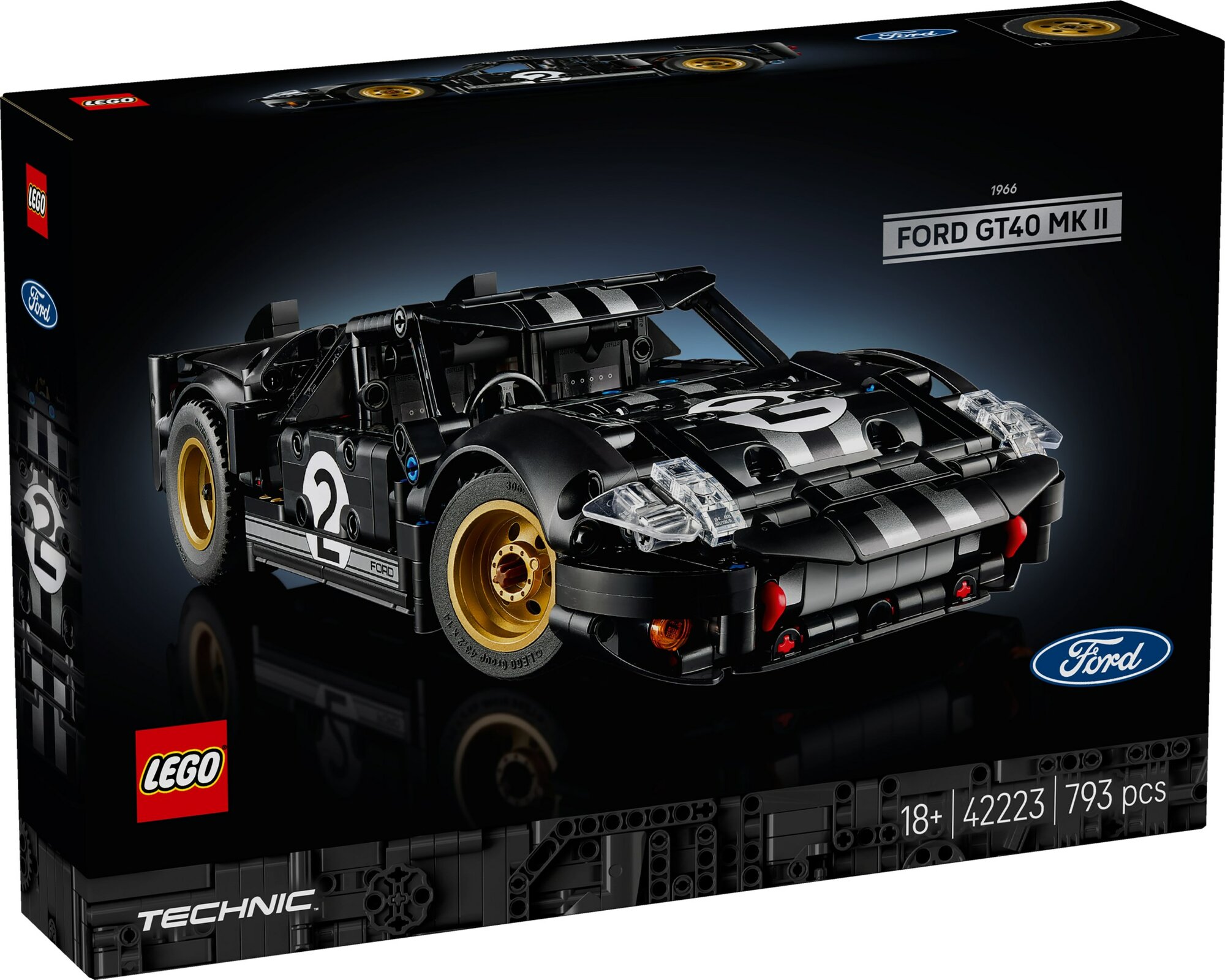 Конструктор LEGO Technic 42223 1966 Ford GT40 MKII Race Car Гоночный автомобиль