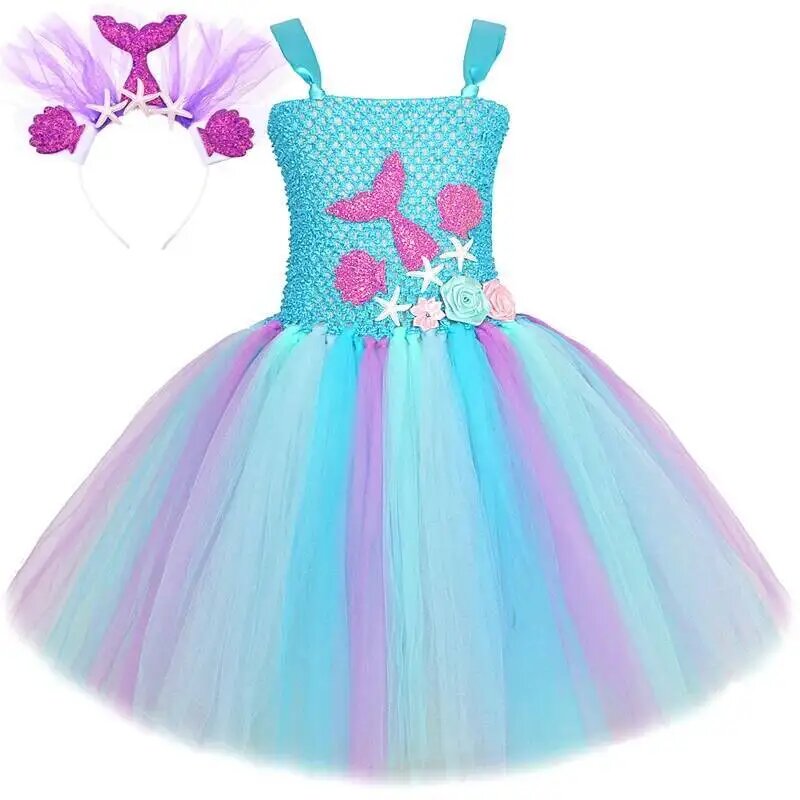 Детское платье Русалочка, 3Y, Dress3 with HairBow