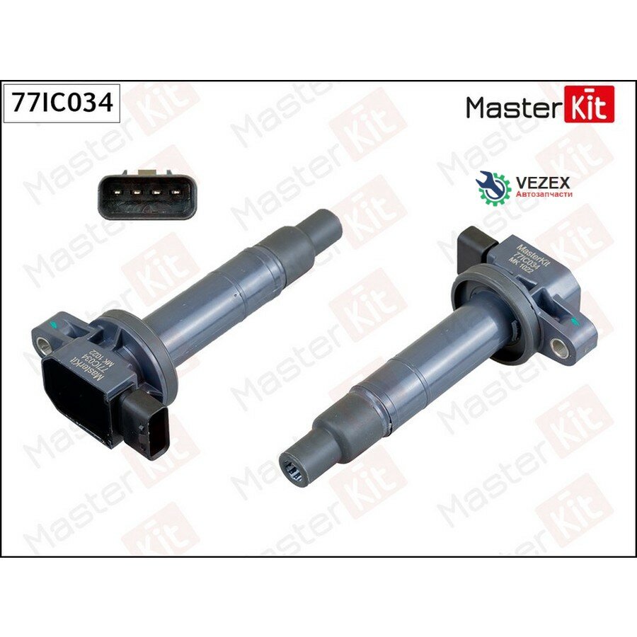 MASTERKIT 77IC034 катушка зажигания!\ Toyota Yaris/Prius/Echo/IQ 1.0-1.5i 99>