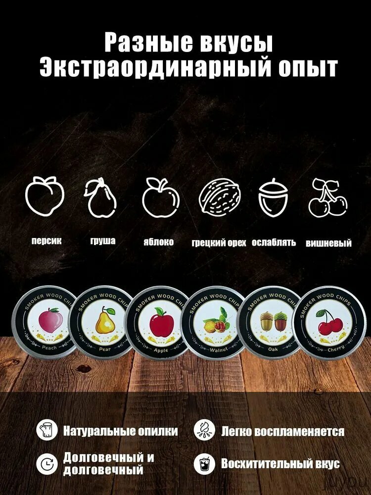 Набор для напитков для окуривания виски 13 предметов, включает торч, мушкет и щепу — фото 1