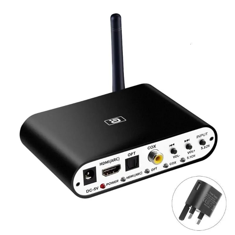 Аудиоадаптер DA615H с Bluetooth 5.0, UK, поддержка HDMI(ARC), OPT, COX, USB