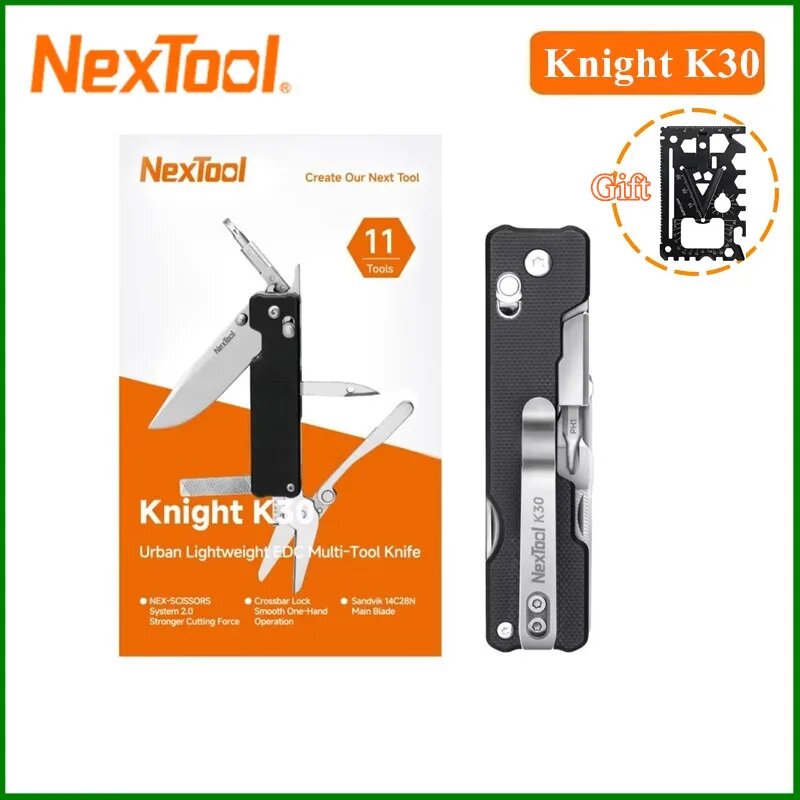 NexTool Knight K30, складной нож 11 в 1, цвет K30