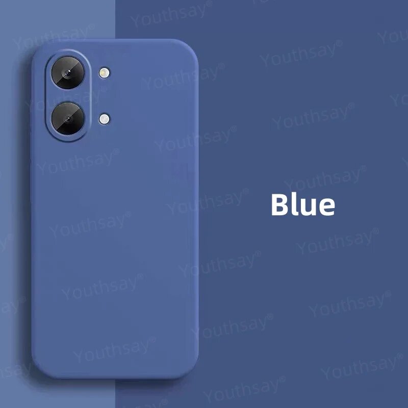 Чехол из жидкого силикона для Poco X8 Pro Max, мягкий чехол-накладка Поко Х8 Про Макс, Синий, Blue