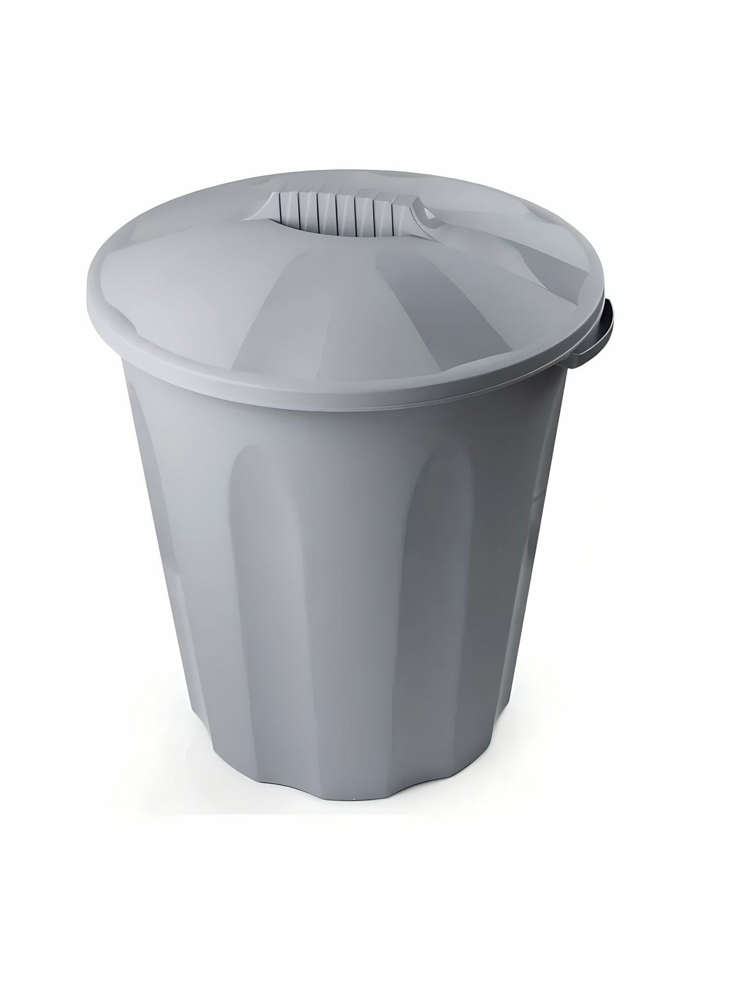 Бак пластик, 40 л, с крышкой, универсальный, серый, Verde, FENIX, 37040