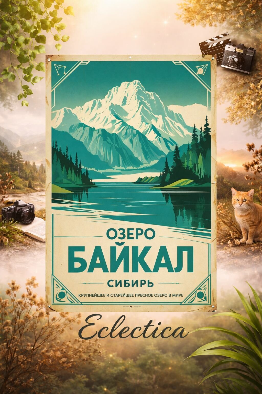 Постер "Озеро Байкал", 29.7х42см, А3, глянцевый