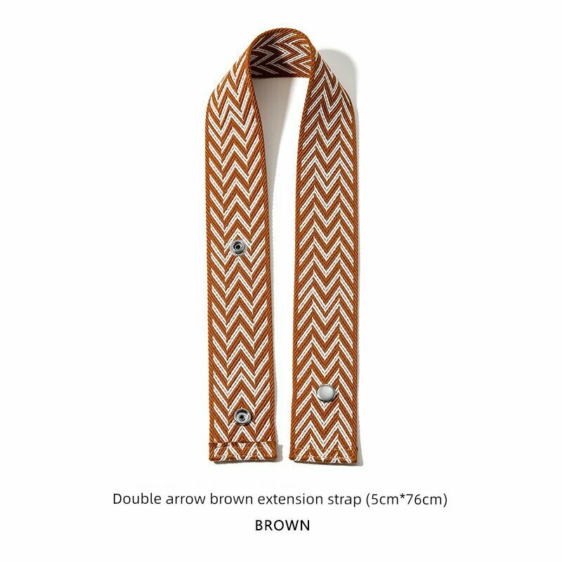 Ремешок для сумки-ланчбокса Hermes, большой размер, коричневый с двойной стрелкой - регулируемый холщовый плечевой