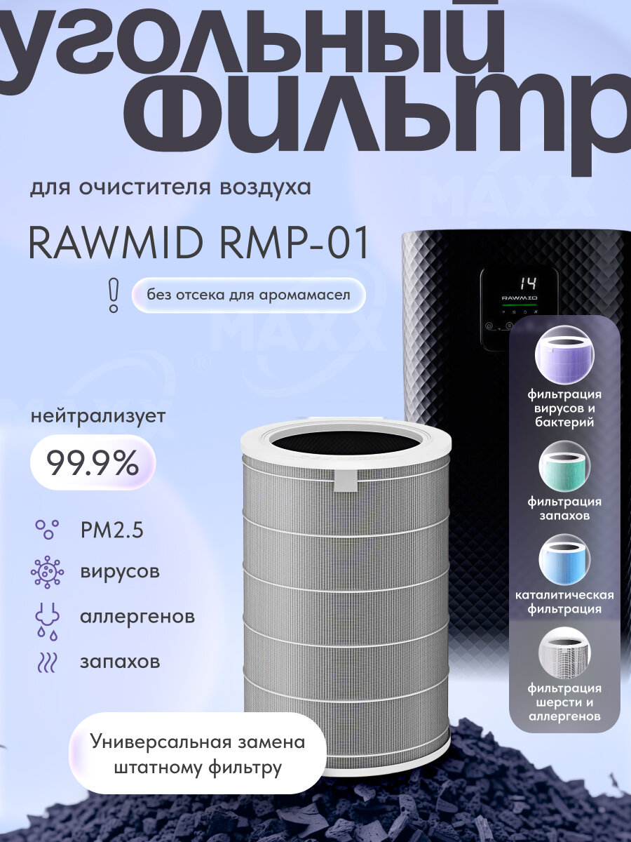Фильтр для очистителя воздуха HEPA для воздухоочистителя RAWMID RMP-01