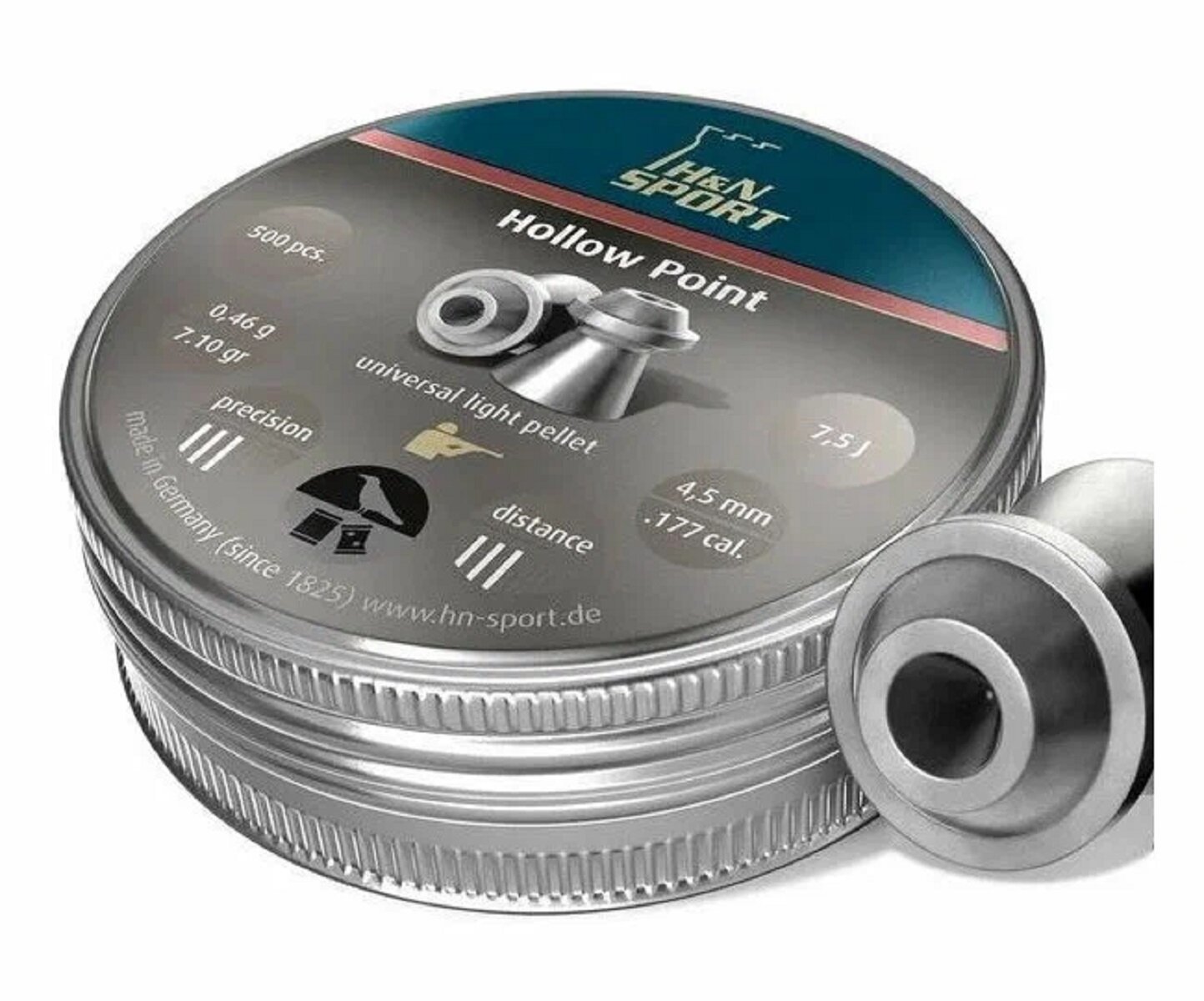Пули H&N "Hollow Point", для развлекательной стрельбы, 4,5 мм, 500 шт.