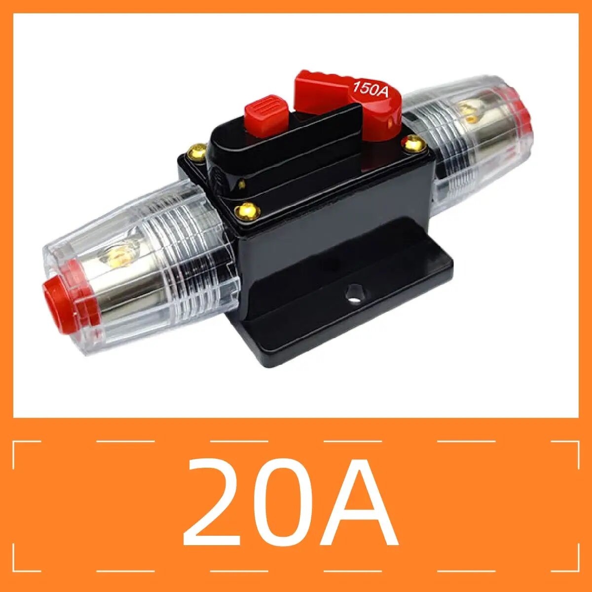 Автомобильный Усилитель Звука Для Грузовика, 20A-150A, Сбрасываемый Автоматический Выключатель, 12 В-48 В, Держатель