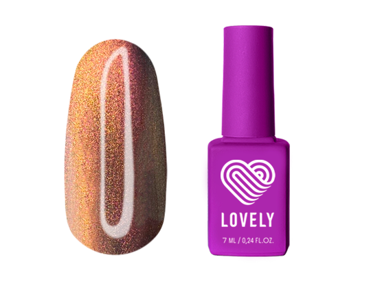 Гель-лак Lovely FC№02 огненная кошка Fire Cat, 7 ml, кошачий глаз, дуохромный