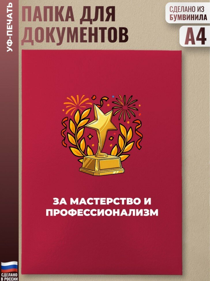 Красная папка "За мастерство и профессионализм"