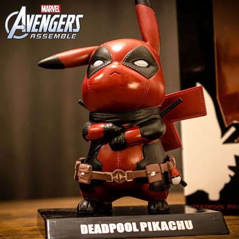 Фигурка Покемон Пикачу Дэдпул / Pokemon Pikachu Deadpool (14см)