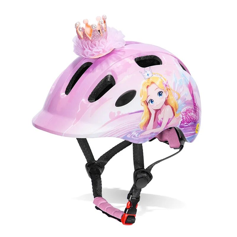 Детский велосипедный шлем BATFOX розовый, Mermaid Pink 348