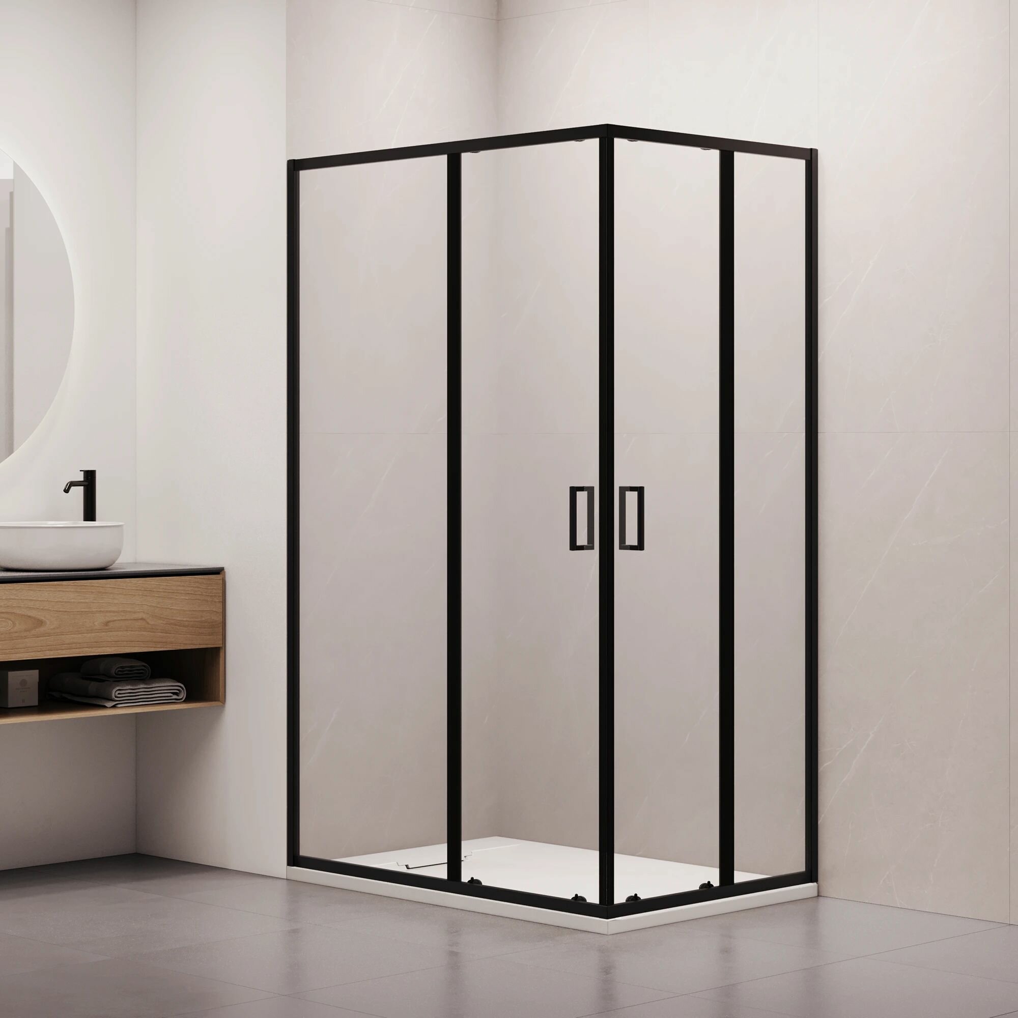 Душевой уголок 80х100 RGW CL-44B прозрачное 38094480-14