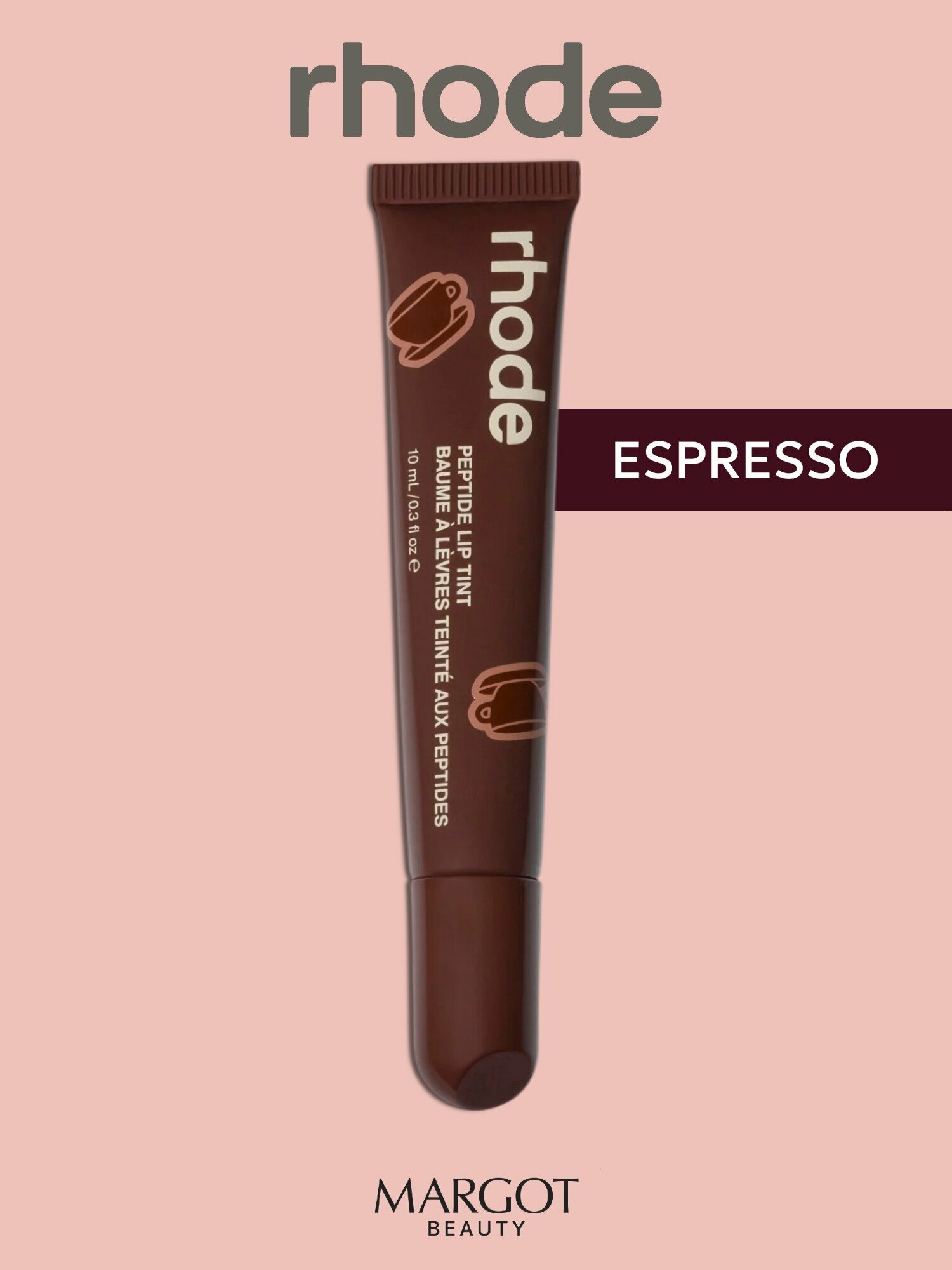 Блеск для губ RHODE ESPRESSO Peptide Lip Tint Scented, с ароматом, 10 мл, оригинал