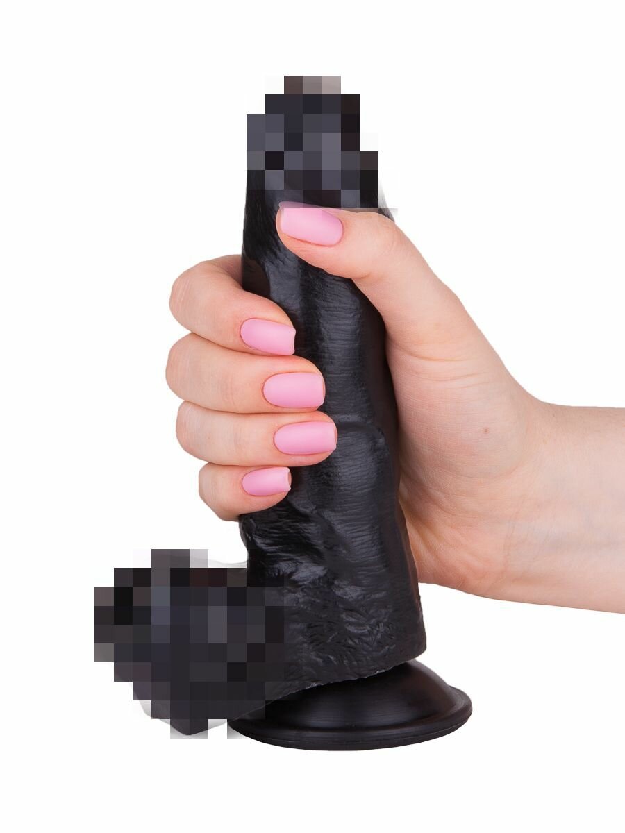 Упругий Фаллоимитатор на присоске - 15,5 см, LOVETOY, черный