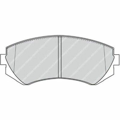 Колодки тормозные передние FERODO FDB1166 Nissan Almera I Hatchback N15 95-00, Sunny III Liftback N14 2.0I 90-95, Patrol Gr II Wagon Y61 2.8-3.0 97->