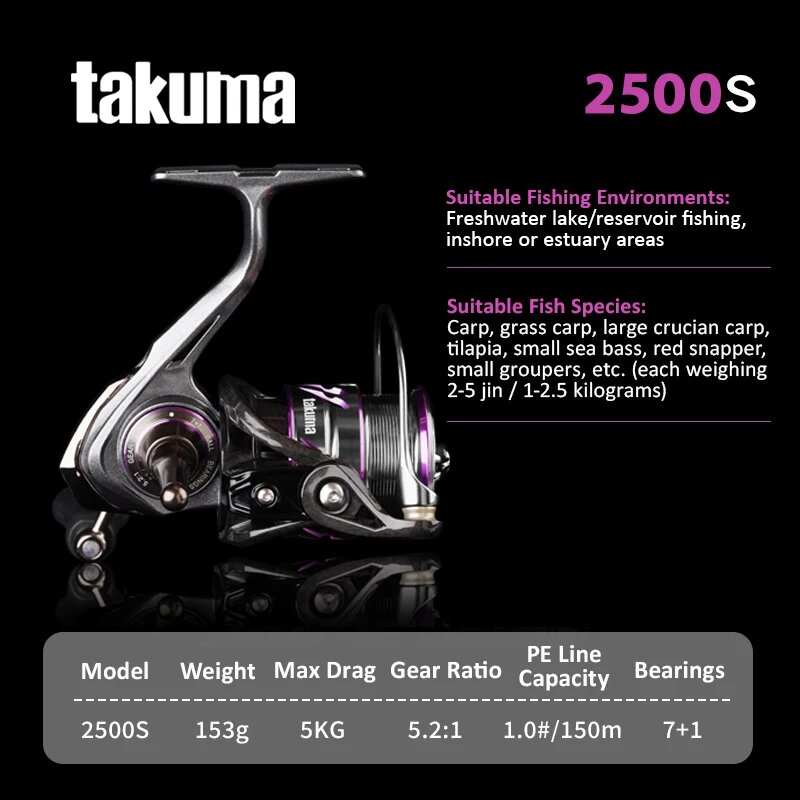 Спиннинговая катушка Takuma Lingxi безынерционная