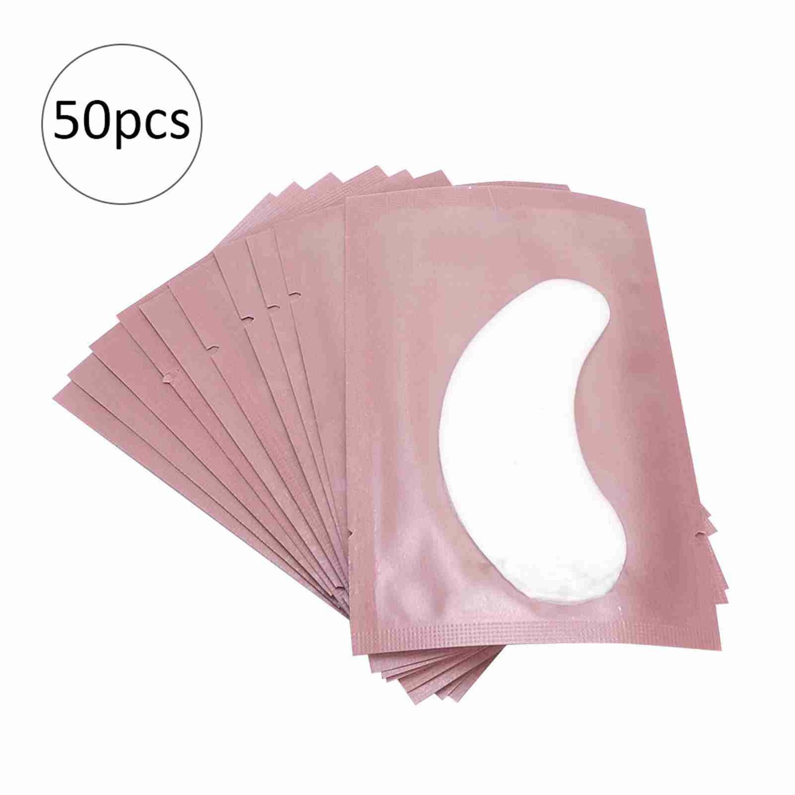 50pcs Eyelash Grafting Isolation Pad Makeup Extension Patch Sticker (Pink)