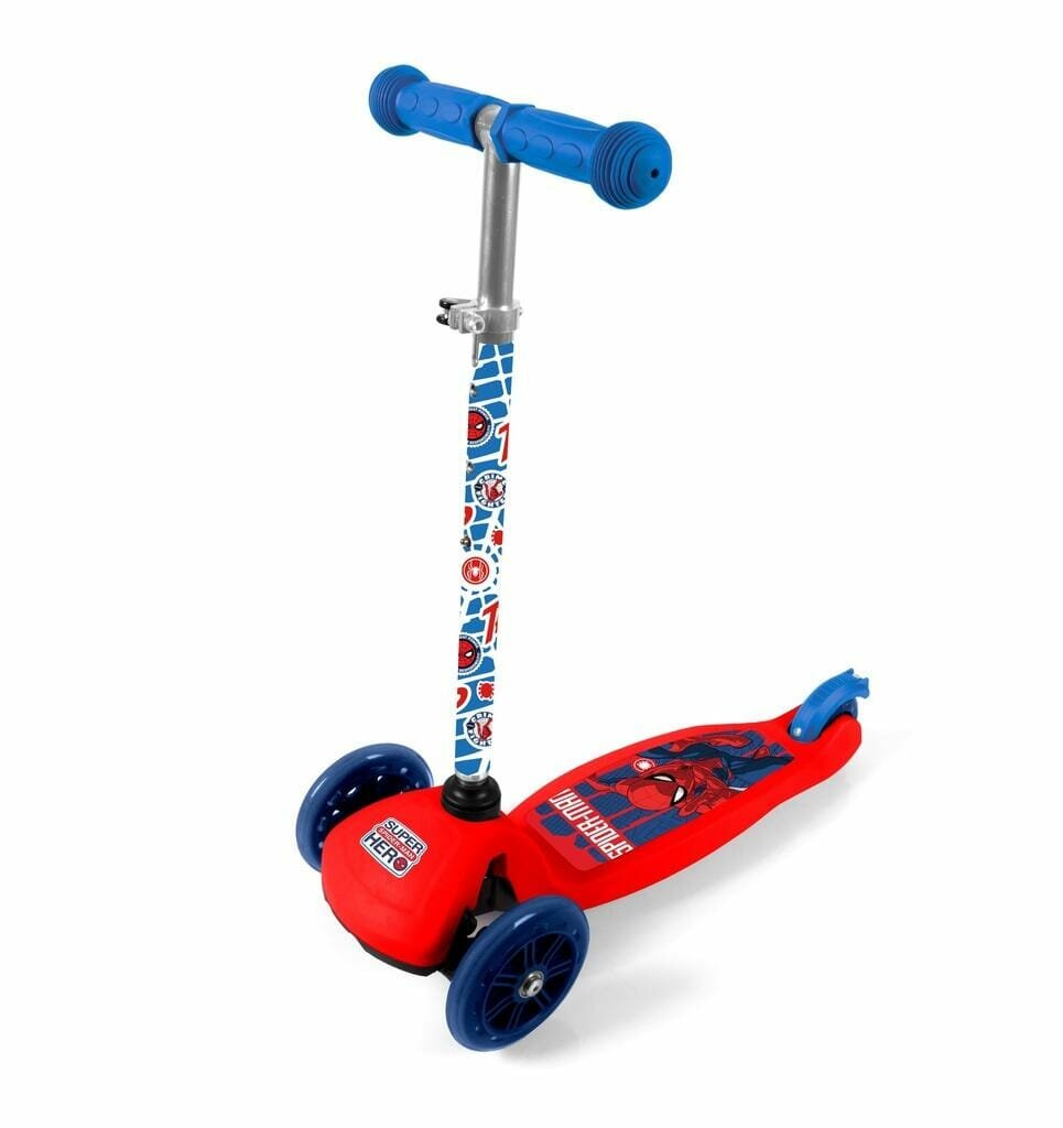 DECATHLON самокат Seven Spider Man, красный/темно-синий/черный, максимальная нагрузка 20 кг