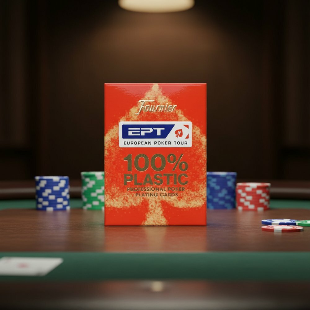 Карты для покера "Fournier EPT red" 100% пластик, Испания 63335 Fournier