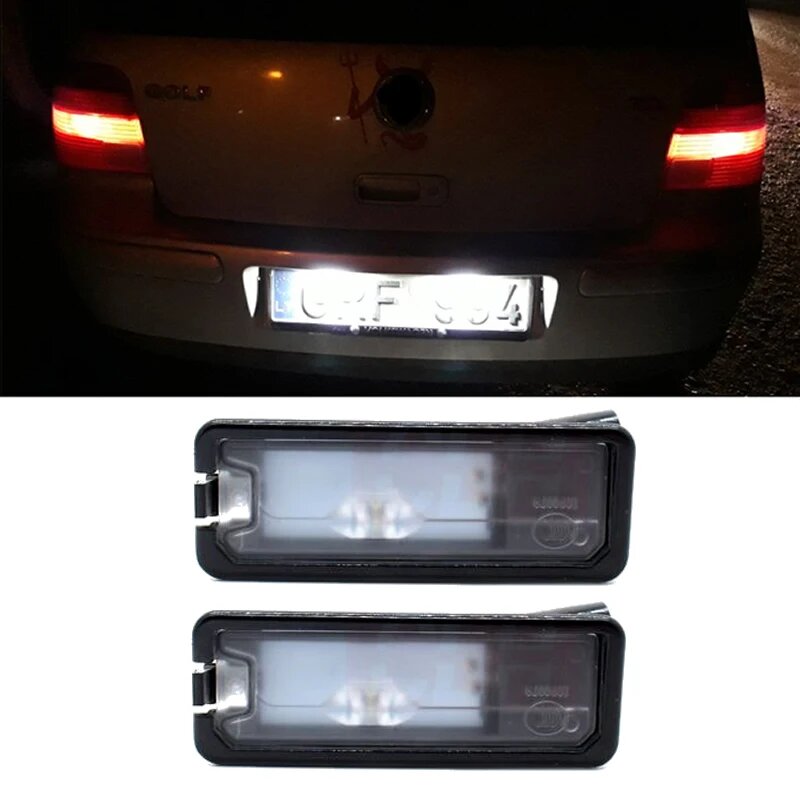 Светодиодная лампа для номерного знака, универсальная, для VW/Golf MK6 MK7 /Passat B7 CC Scirocco 35D 943 021 A, 2 шт.