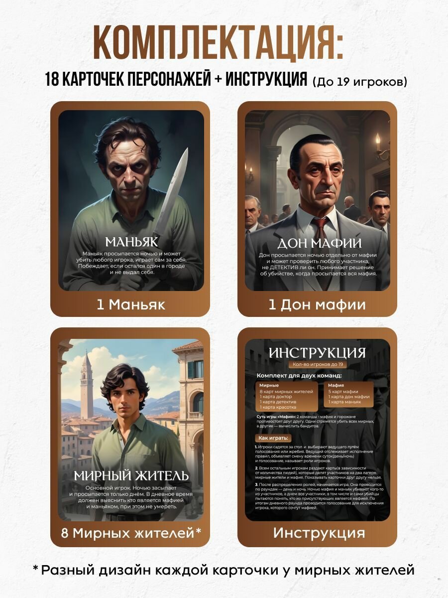 Настольная игра для компании "Мафия" — фото 1