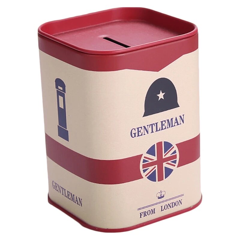 Копилка металлическая "Gentleman from London", бордовая