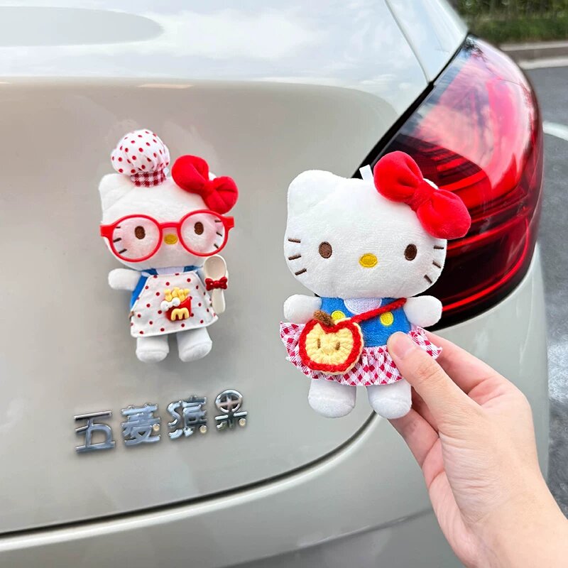 Hello Kitty Автосалон Декор: Фигурка Сладкий Картофель Шеф и Яблоко Китти для Приборной Доски