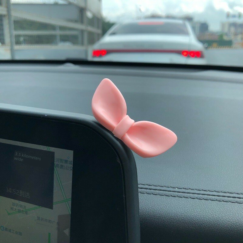 Милое 3D-бабочка автомобильный декор для приборной панели, цветочный акцент розового цвета - украшение салона автомобиля