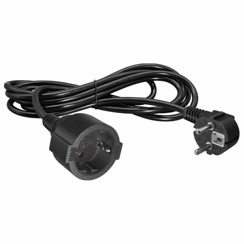 (1 шт.) Соединительный кабель Schuko (EU 4.8mm) "папа-мама", 1 м