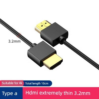 HDMI линия высокой четкости с узкой головкой ТВ 20 см 30 соединений монитор видео 10 короткая линия данных тонкая линия