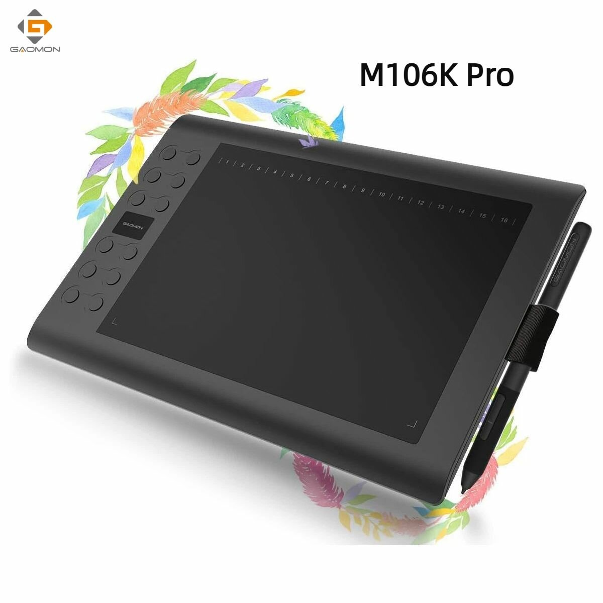 Графический планшет Gaomon M106K Pro, формат A4, черный, желтый